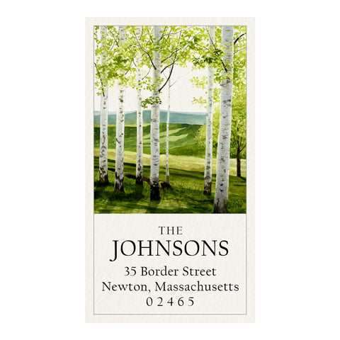 Birch Forest - Panoramic Return Address Labels by Felix Doolittle