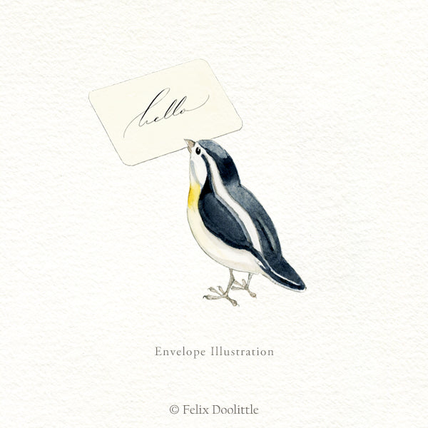 Pencil and Bird - Personalized Note Cards by Felix Doolittle