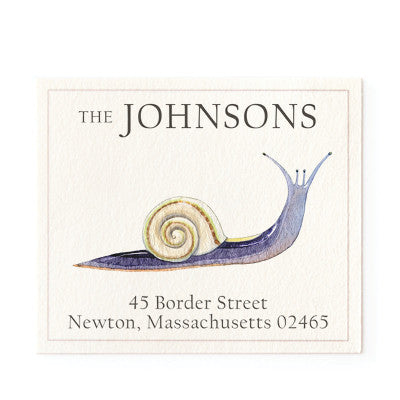 Purple Snail - Return Address Labels by Felix Doolittle