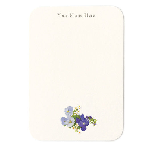 Blue Flower Bunch - Small Note Cards by Felix Doolittle